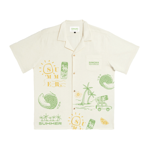 เสื้อ Hawaii Singha Melon Lemon Soda